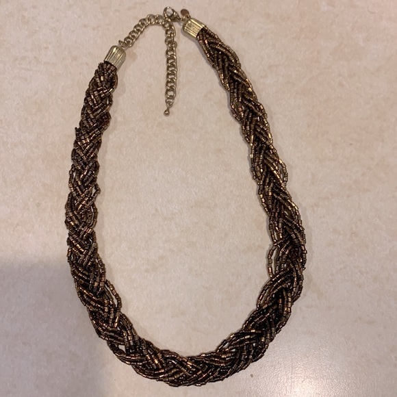 Jewelry | Bronze Multi Strand Braided Choker Necklace Adjustable ...